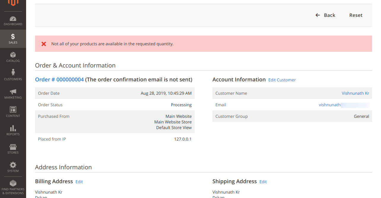 Not able to ship the order for unavailable product items · Issue #24433 · magento/magento2 · GitHub