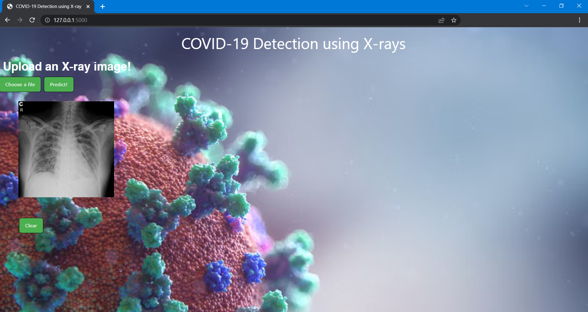 GitHub - RishiGss/COR-X-Analyser: Web application to predict Covid-19 ...