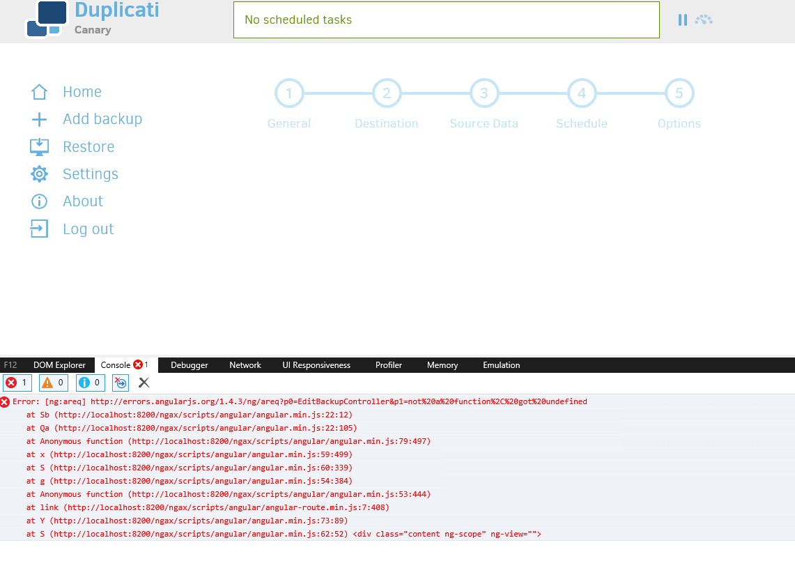 Job edit wizard not loading in Internet Explorer · Issue #3075 · duplicati/duplicati · GitHub
