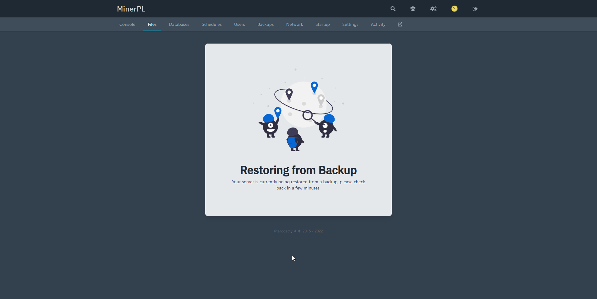 Incorrect server status screen · Issue #4633 · pterodactyl/panel · GitHub