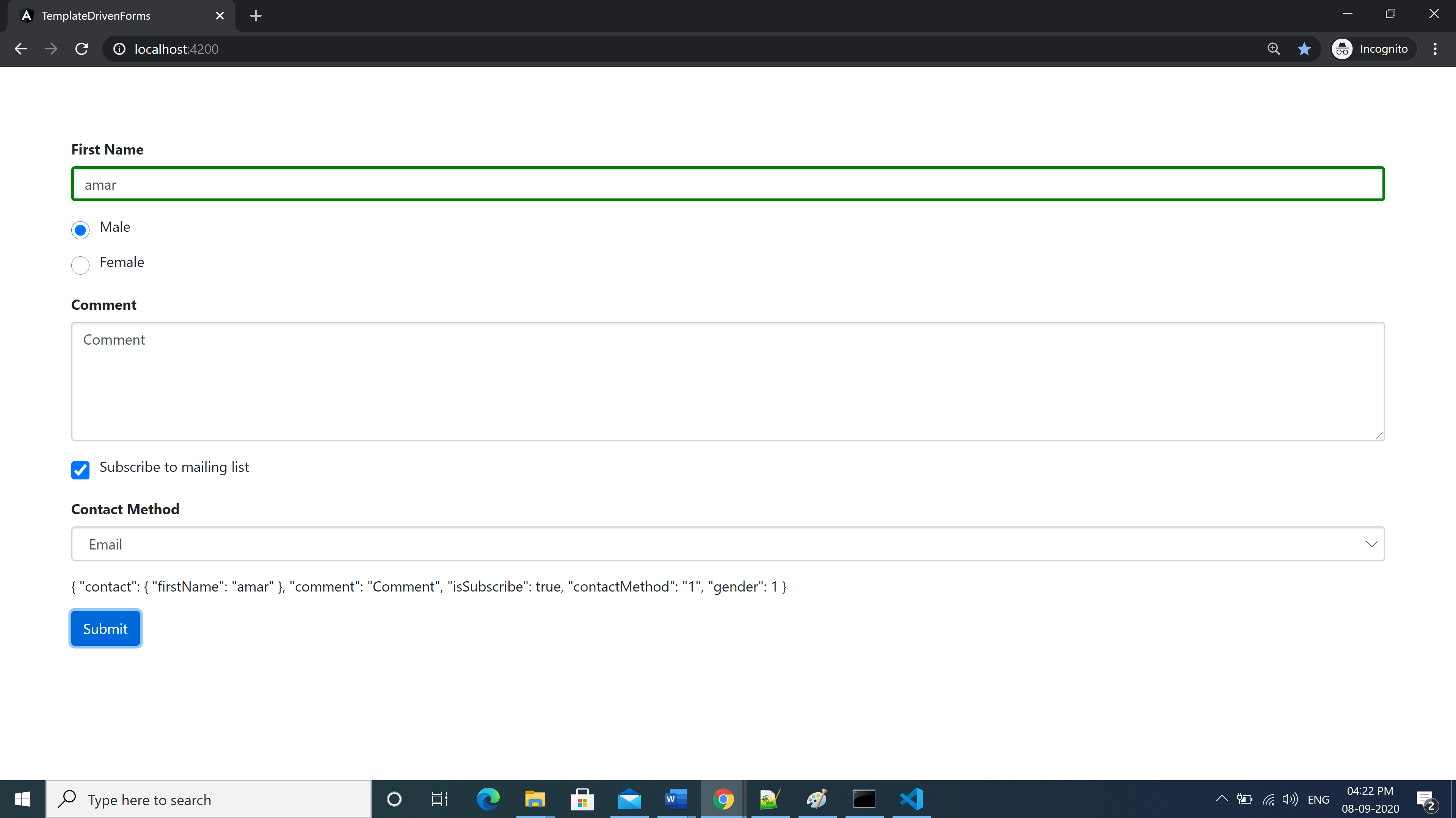 GitHub - amsramarnath/TemplateDrivenForms-Angular