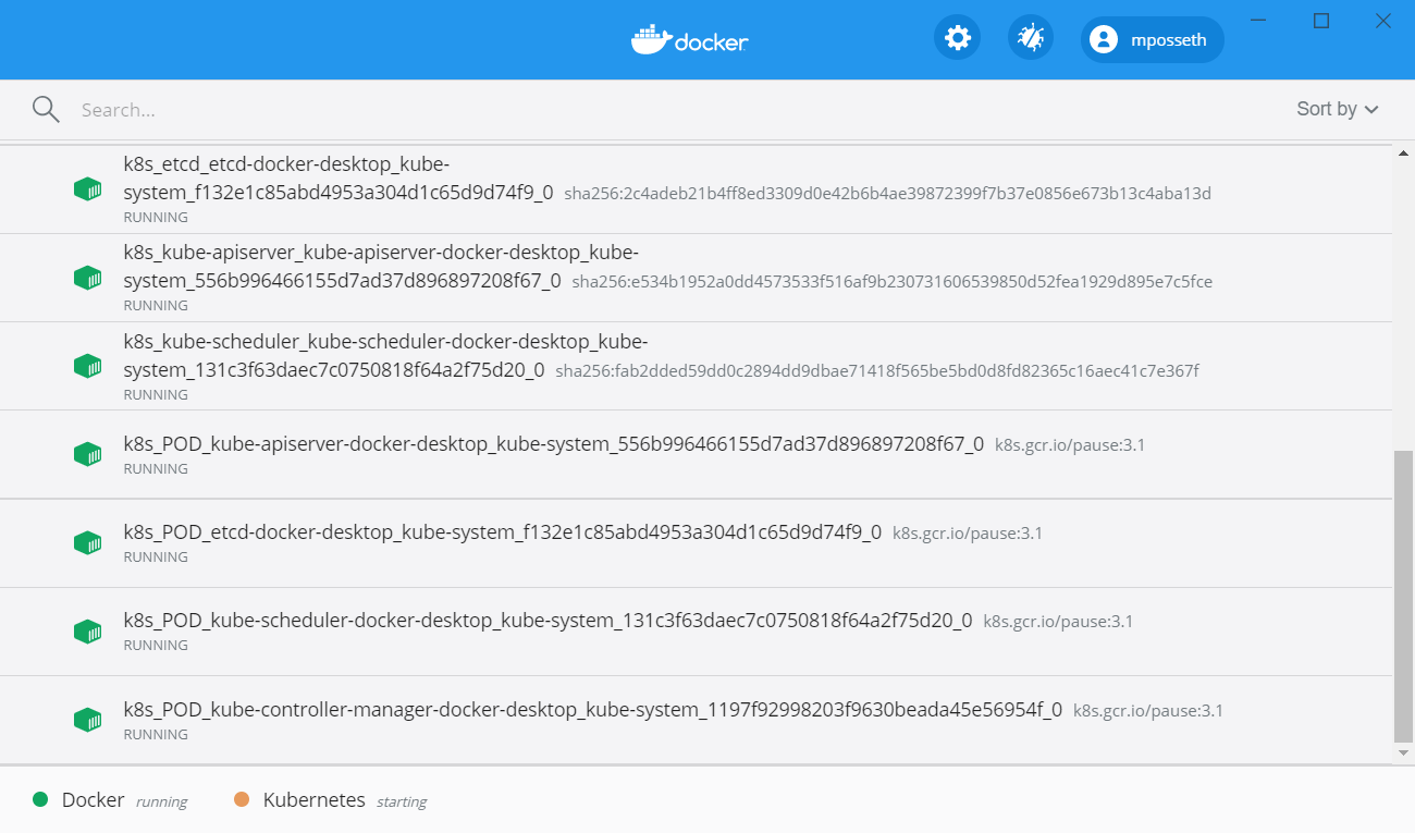 Kubernetes Hangs On Starting Phase In Ui · Issue 6317 · Dockerfor Win · Github