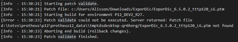 Patch Validate Com Erro · Issue 483 · Totvstds Vscode · Github