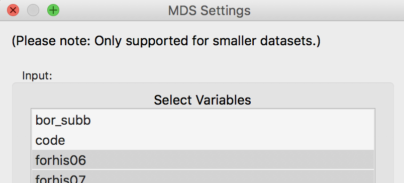 mds weights creation - close button doesn't work on mac · Issue #1535 · GeoDaCenter/geoda · GitHub
