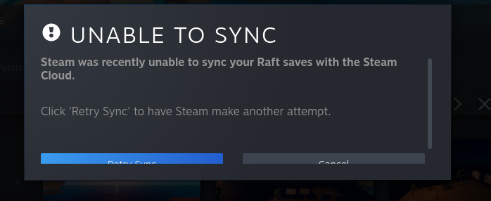 users shouldn't have to scroll in "Unable to sync" window to view the ...