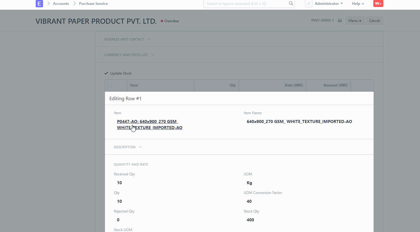 [Bug] Wrong Calculation of Total Weight at Purchase Invoice item for Purchasing in Different ...