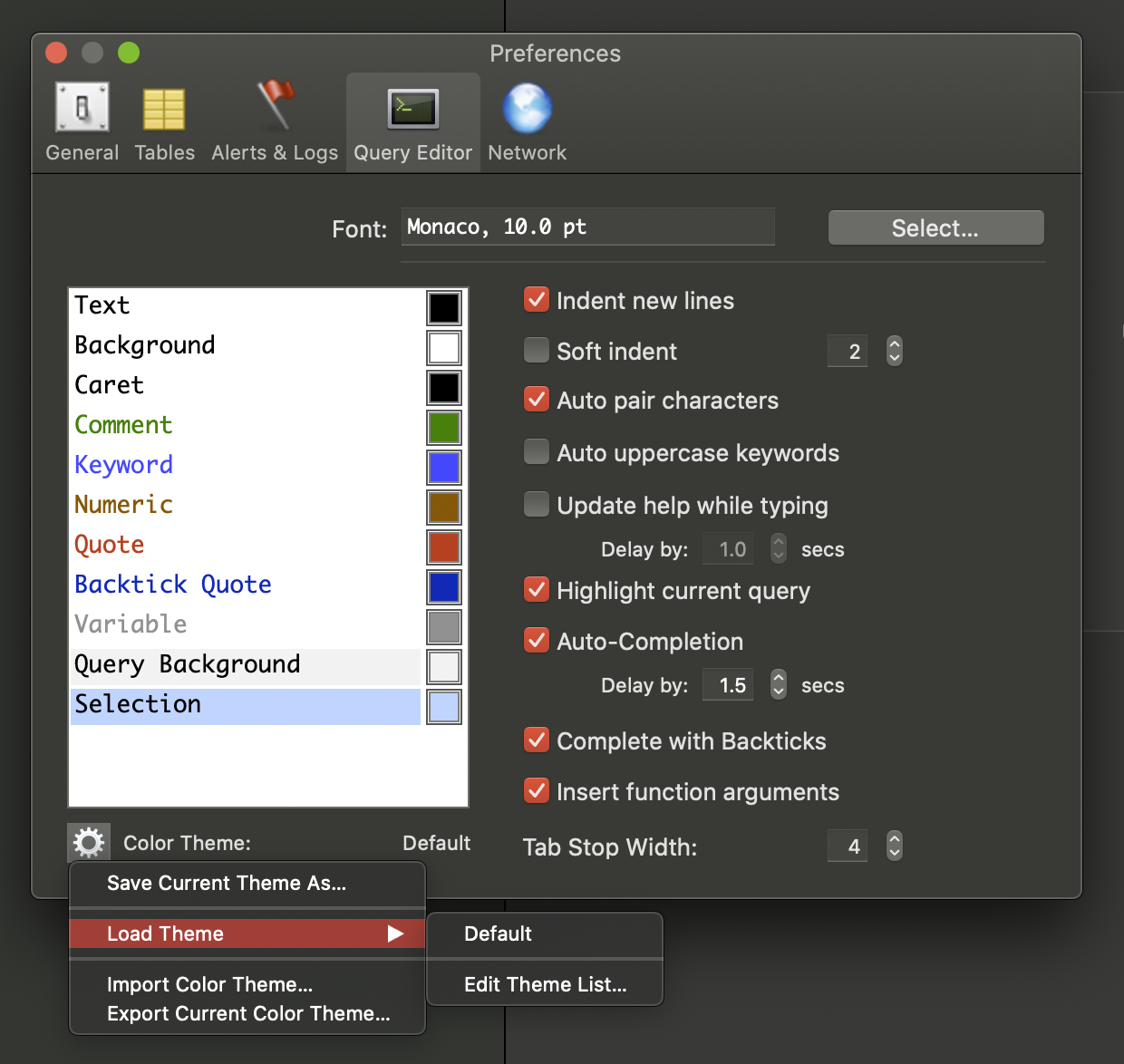 Missing Query Editor themes · Issue #100 · Sequel-Ace/Sequel-Ace · GitHub
