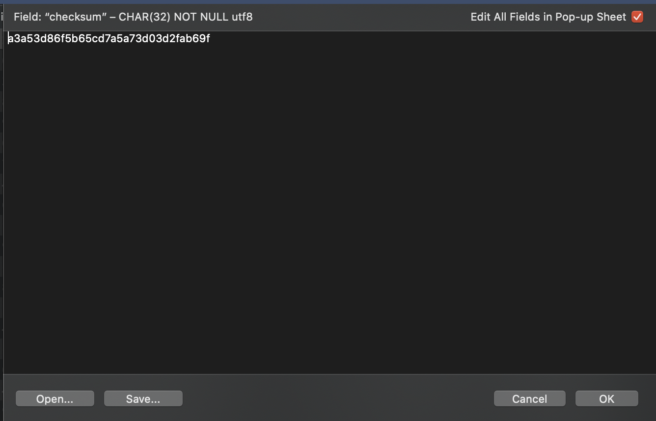 Font of the Pop-up editor sheet should default to MySQL content font · Issue #316 · Sequel-Ace ...
