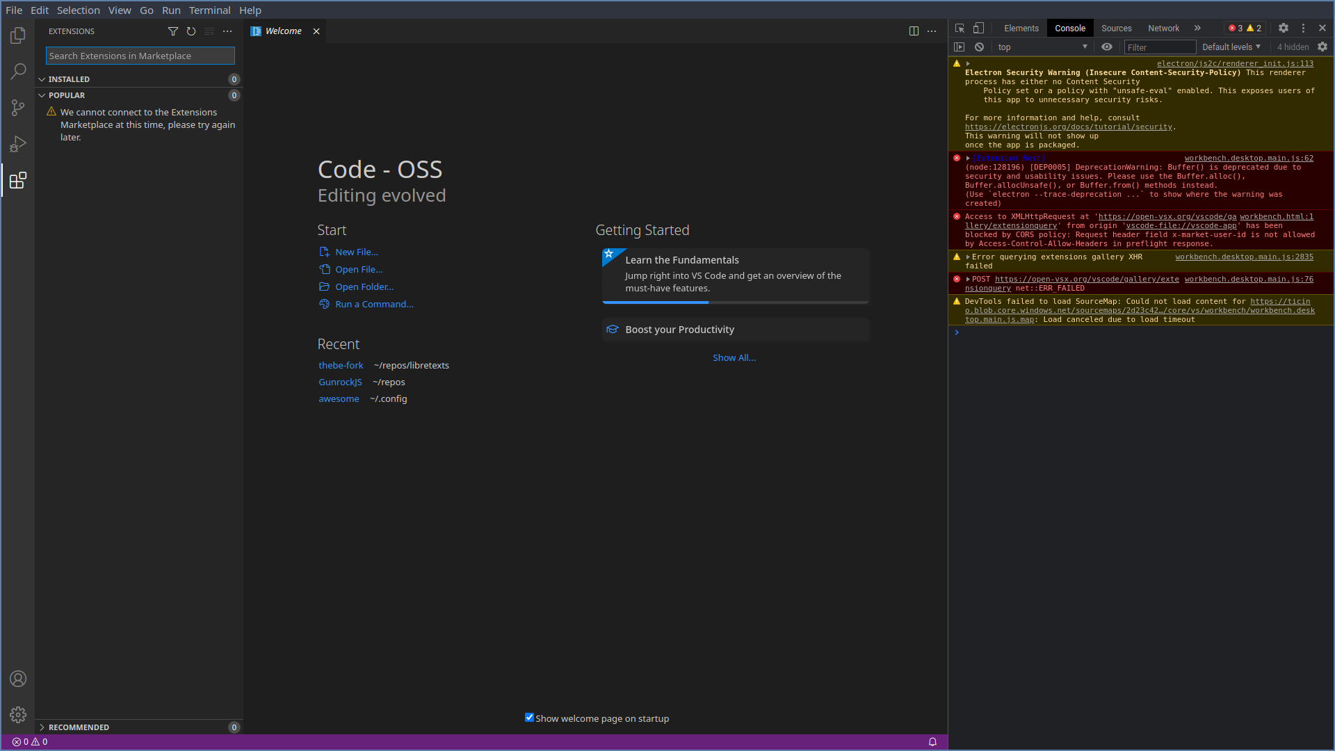 Cannot connect to the Extensions Marketplace · Issue #128959 ...