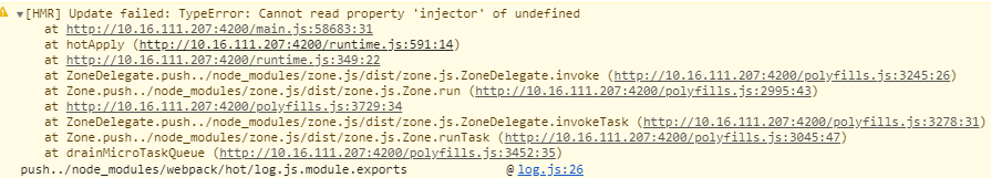 Hmr Update Failed Typeerror Cannot Read Property Injector Of Undefined · Issue 25944