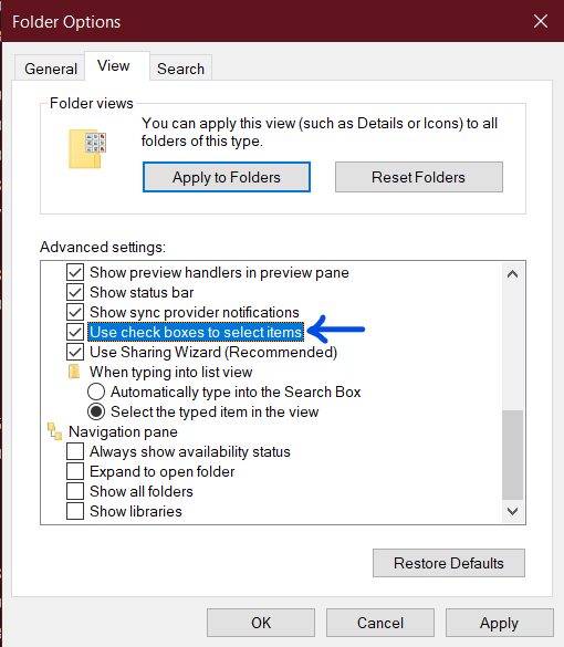 Add Option In The Settings To Show Checkboxes To Select Items · Issue 3110 · Files Community