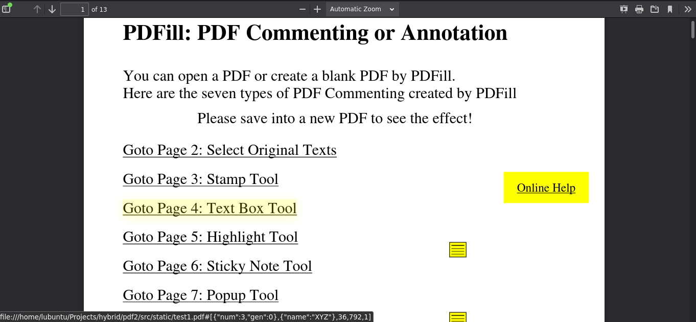 Links which are present in annotation layer are not working(external as well as internal ...