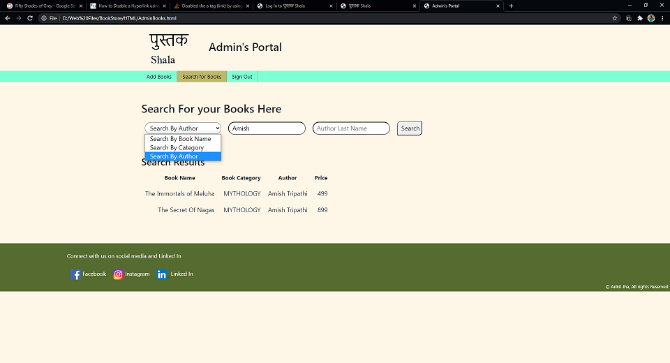 GitHub - AnkitJha1998/Bookstore-Application: This application represents a book store's website ...