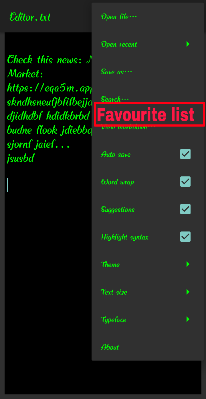 Add “Favourite" feature and “Language" feature in the app. · Issue #80 · billthefarmer/editor ...