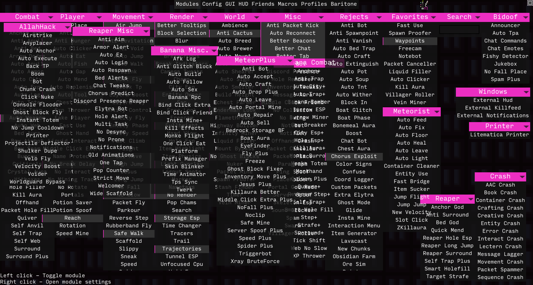 Add a way to change mod menu categories, or merge them. · Issue #2940 · MeteorDevelopment/meteor ...