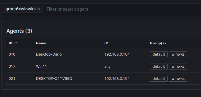 The Group Filters Are Not Working Properly On The Agents Section · Issue 10642 · Wazuh Wazuh