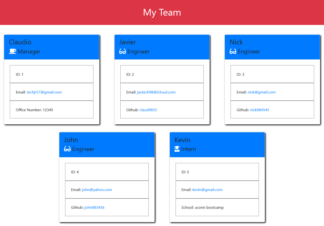 GitHub - Claud9855/team-profile-generator