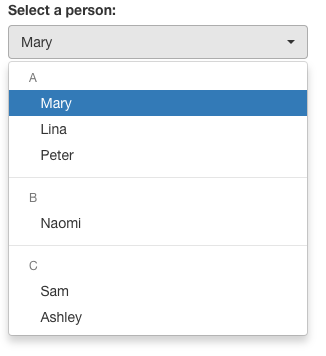 Options group error: "All sublists must be named" · Issue #317 · dreamRs/shinyWidgets · GitHub