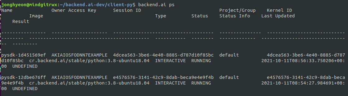 View print_pagination_list beautifully · Issue #301 · lablup/backend.ai · GitHub