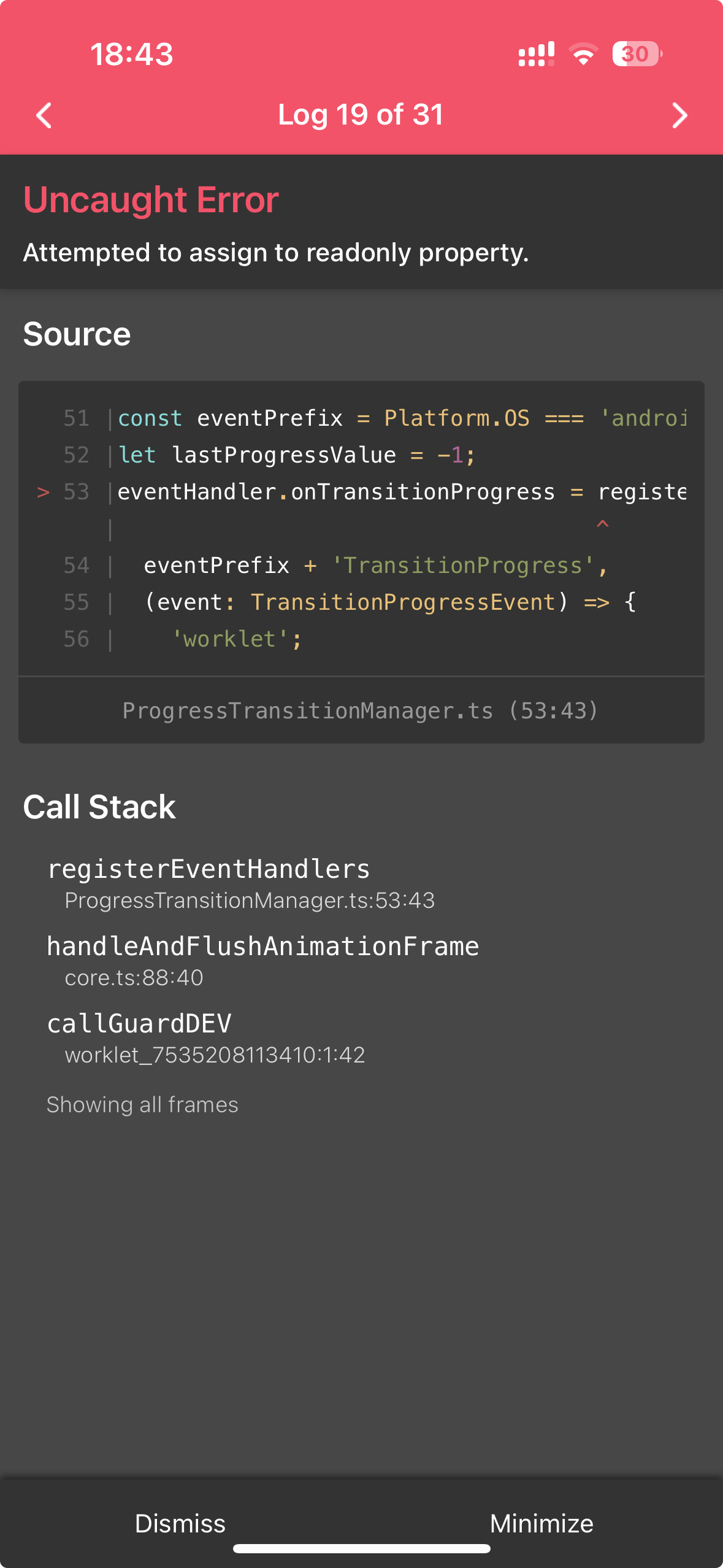 Uncaught Error Attempted To Assign To Readonly Property · Issue 5012 · Software Mansionreact 2546