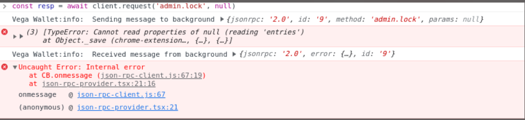 Wallet throws Internal error when calling 'admin.lock' on an already locked wallet · Issue #221 ...
