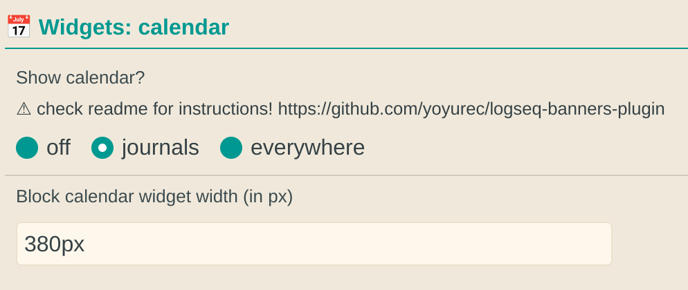 block calendar disappear · Issue #69 · yoyurec/logseq-banners-plugin · GitHub