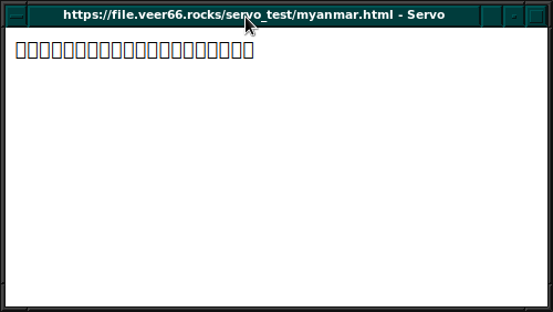 Myanmar text doesn't display properly on Ubuntu · Issue #12944 · servo/servo · GitHub