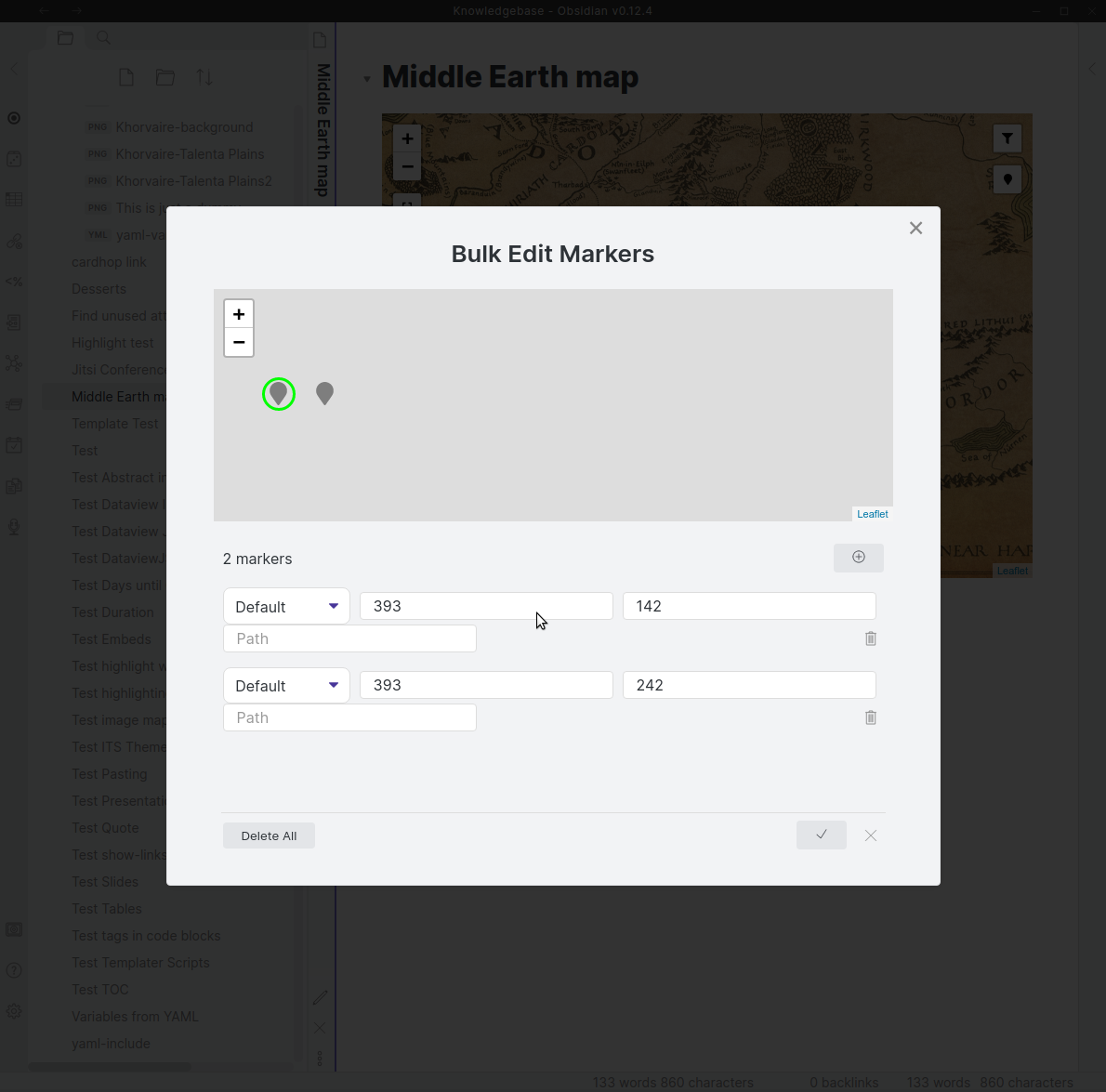 Image Maps Bulk Edit Markers Shows No Map · Issue 132 · Javalentobsidian Leaflet · Github