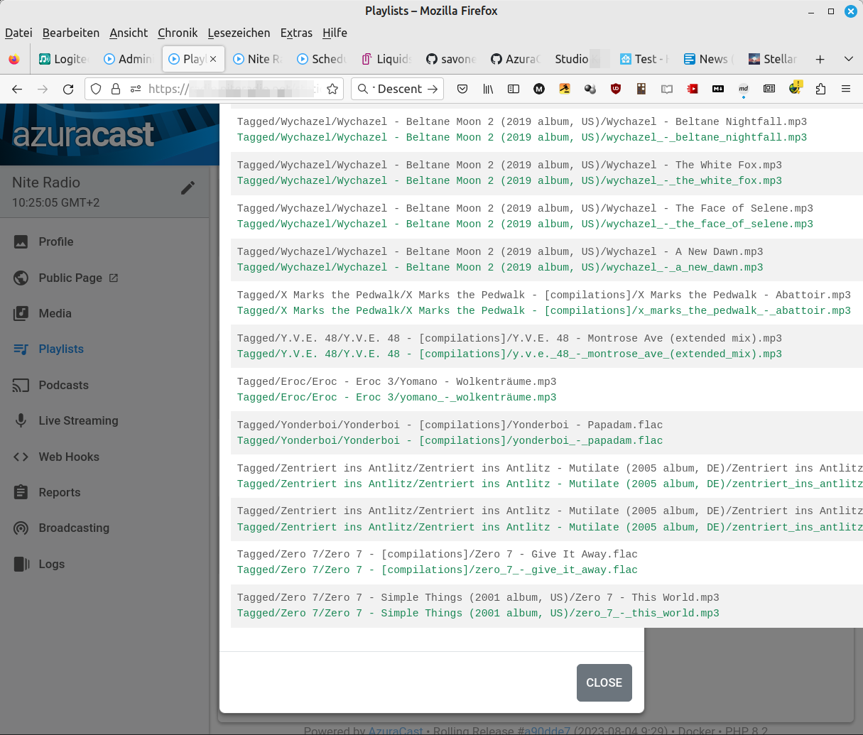 RR #a90dde7: Playlist import overflows card · Issue #6481 · AzuraCast/AzuraCast · GitHub