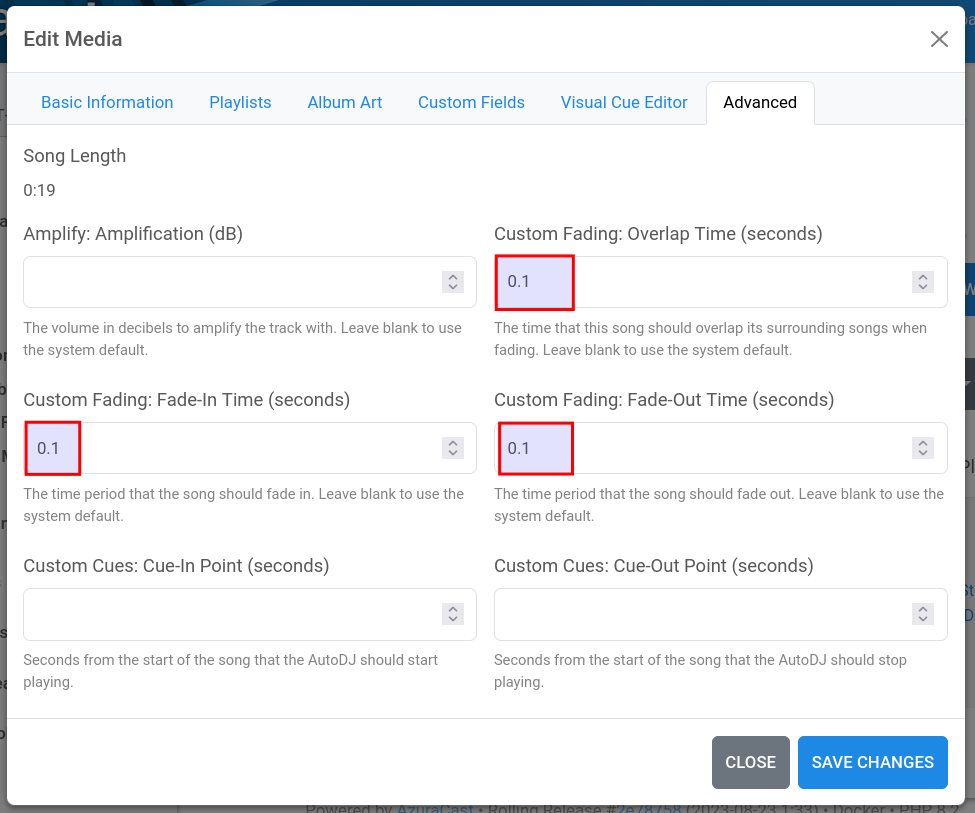 Problem with crossfade since 0.19.x · Issue #6564 · AzuraCast/AzuraCast · GitHub