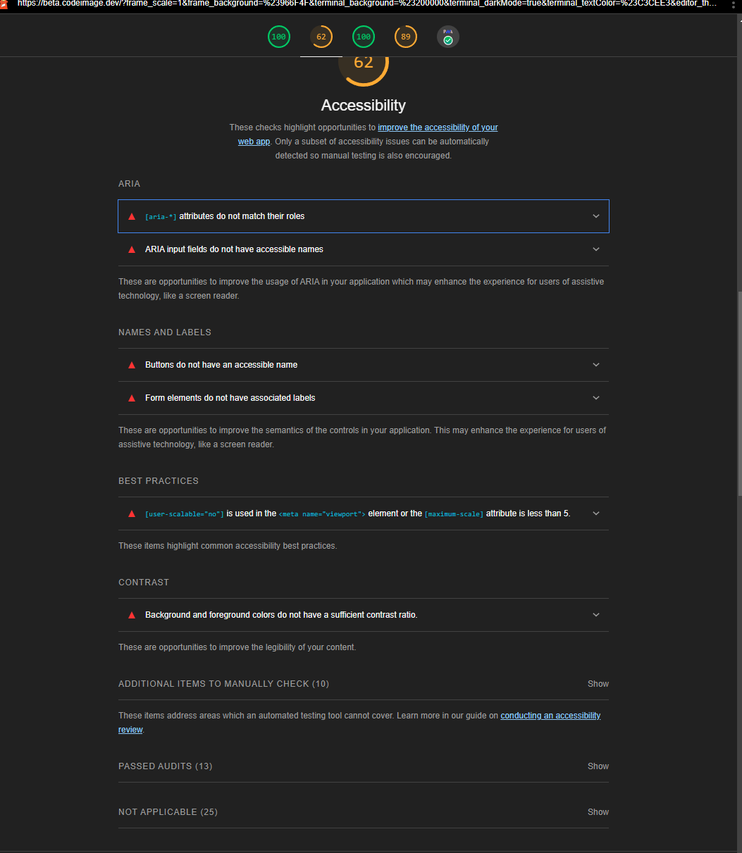🐞 - Fix accessibility issues from lighthouse · Issue #120 · riccardoperra/codeimage · GitHub
