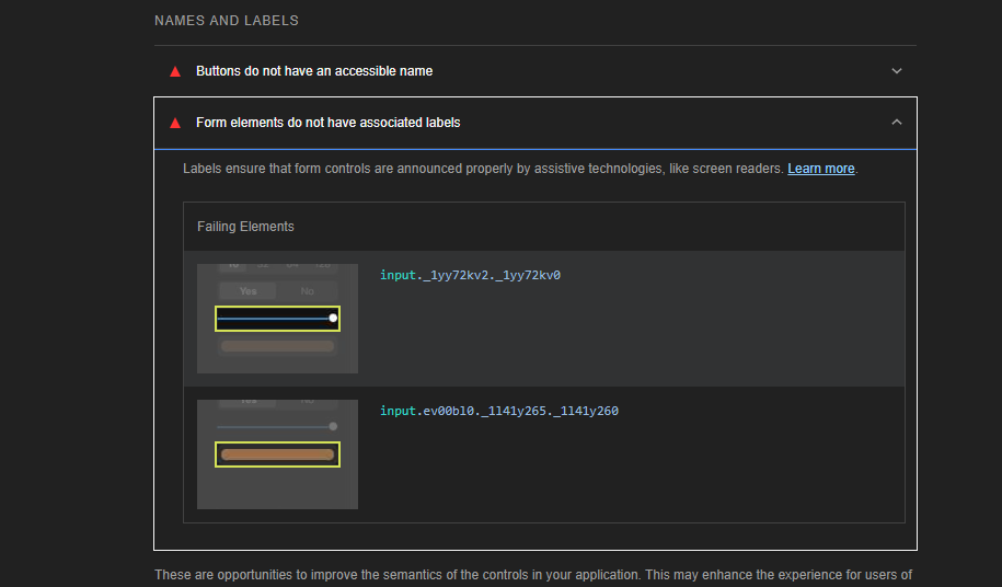 🐞 - Fix accessibility issues from lighthouse · Issue #120 · riccardoperra/codeimage · GitHub