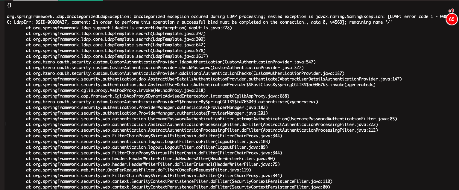 In order to perform this operation a successful bind must be completed on the connection ...