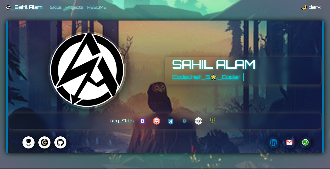 GitHub - sahilalam/Portfolio: My Portfolio Created with StackBlitz ⚡️