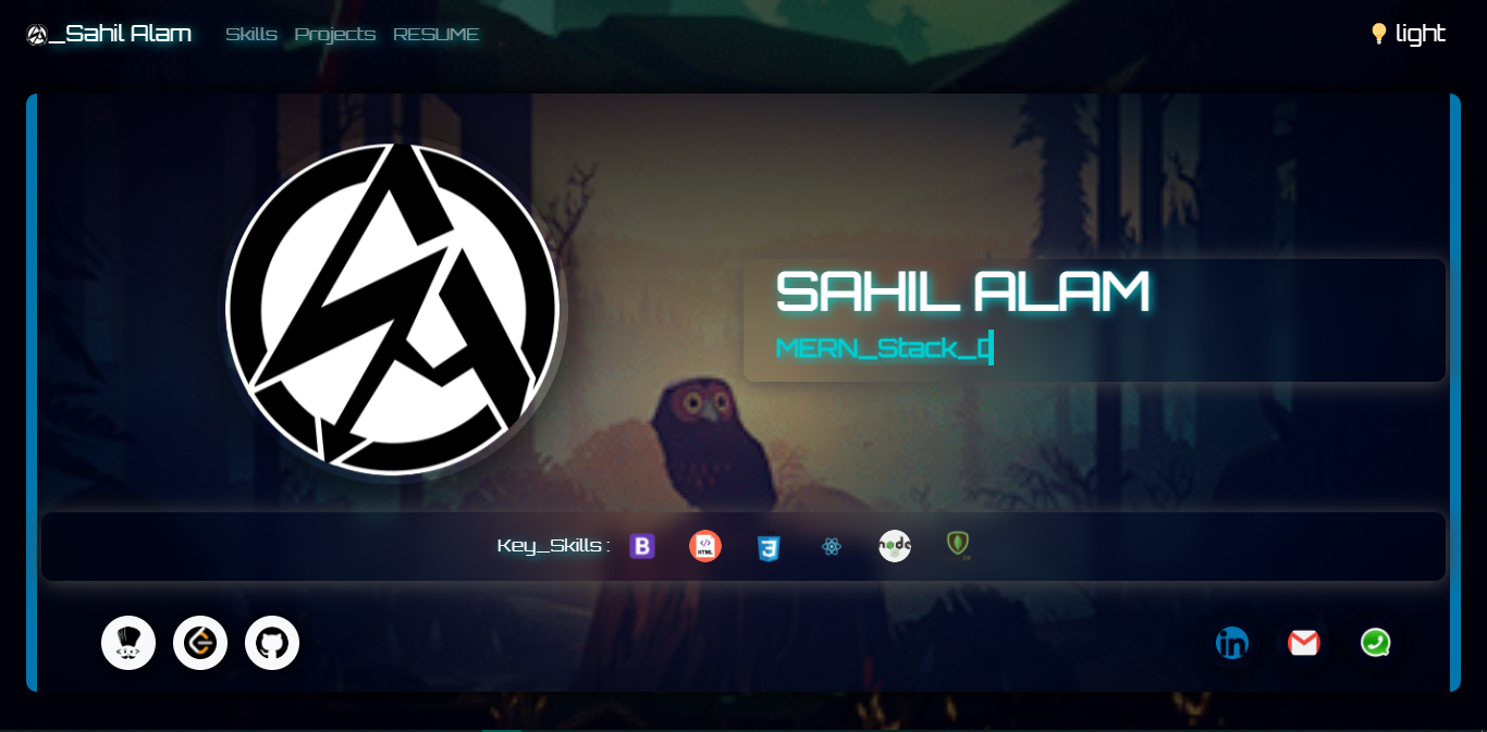 GitHub - sahilalam/Portfolio: My Portfolio Created with StackBlitz ⚡️