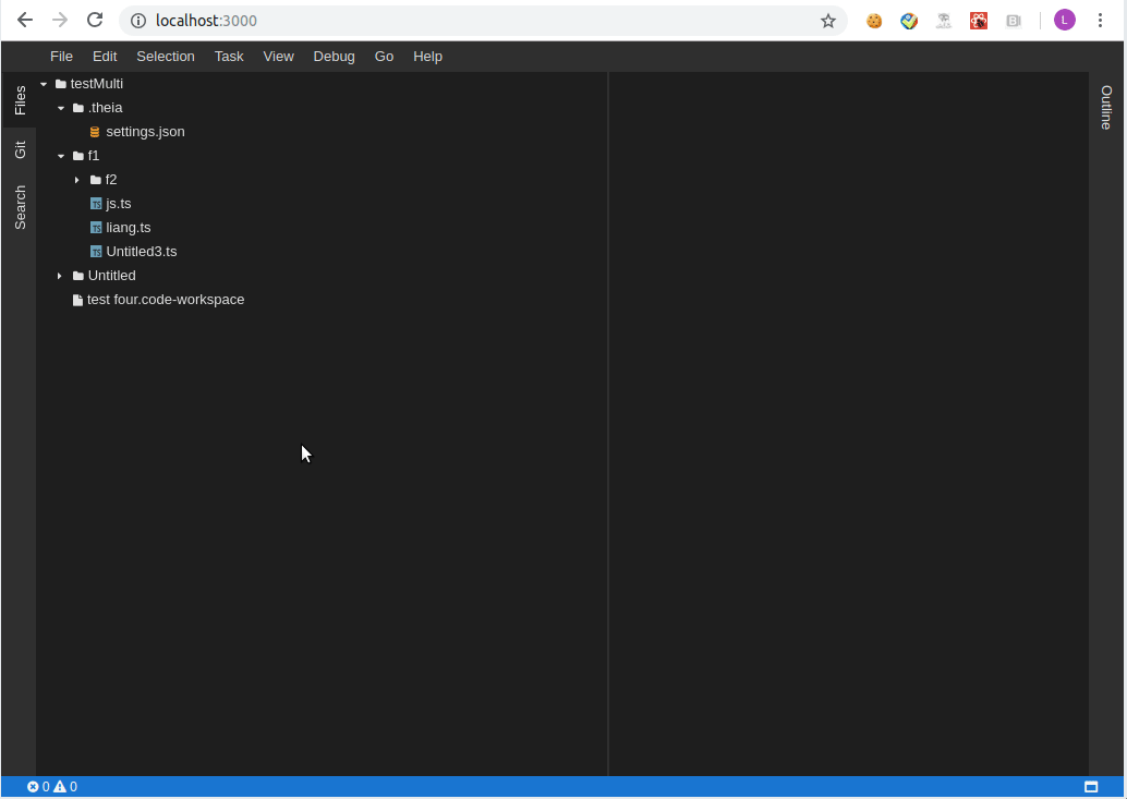 localstorage uses path of 1st root of a multi root workspace as the key to store layout data ...