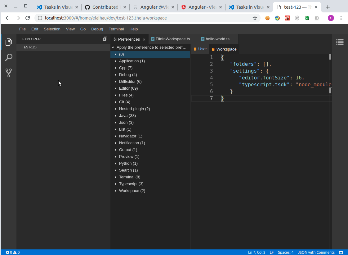 Add Folder To Workspace Is Invisible Even If Theia Has Multi Root Workspace Support · Issue 4204