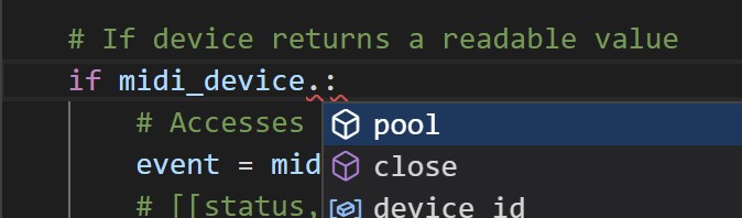 Misspelled pygame.midi method Input.poll() as Input.pool() · Issue #3172 · microsoft/pylance ...