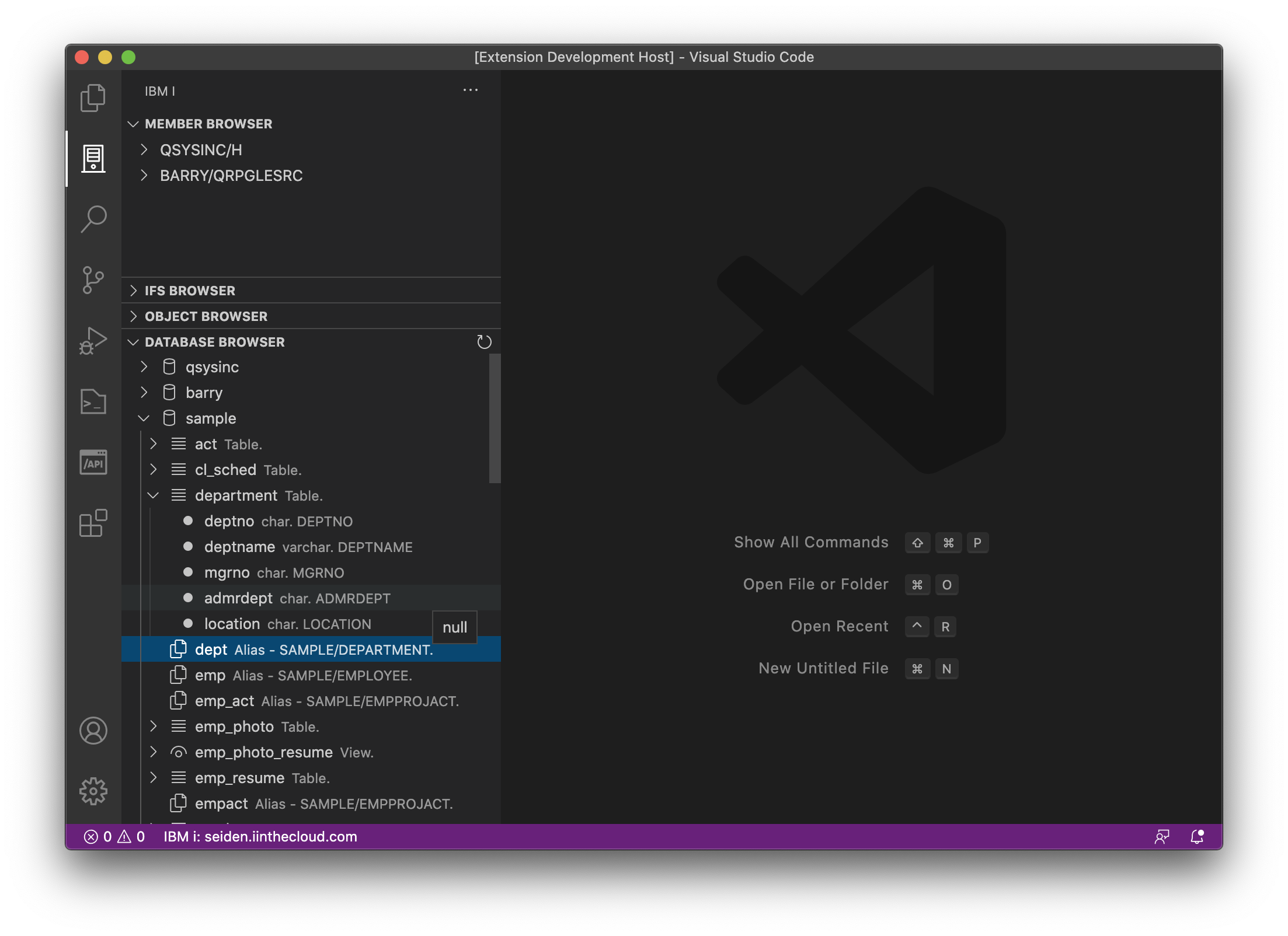 SQL tools · Issue #53 · codefori/vscode-ibmi · GitHub