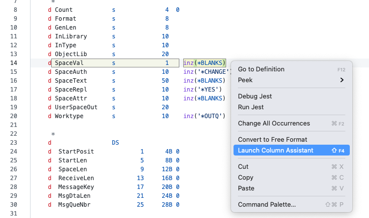 Help traditional RPG coders discover the RPG column assistant feature · Issue #369 · codefori ...