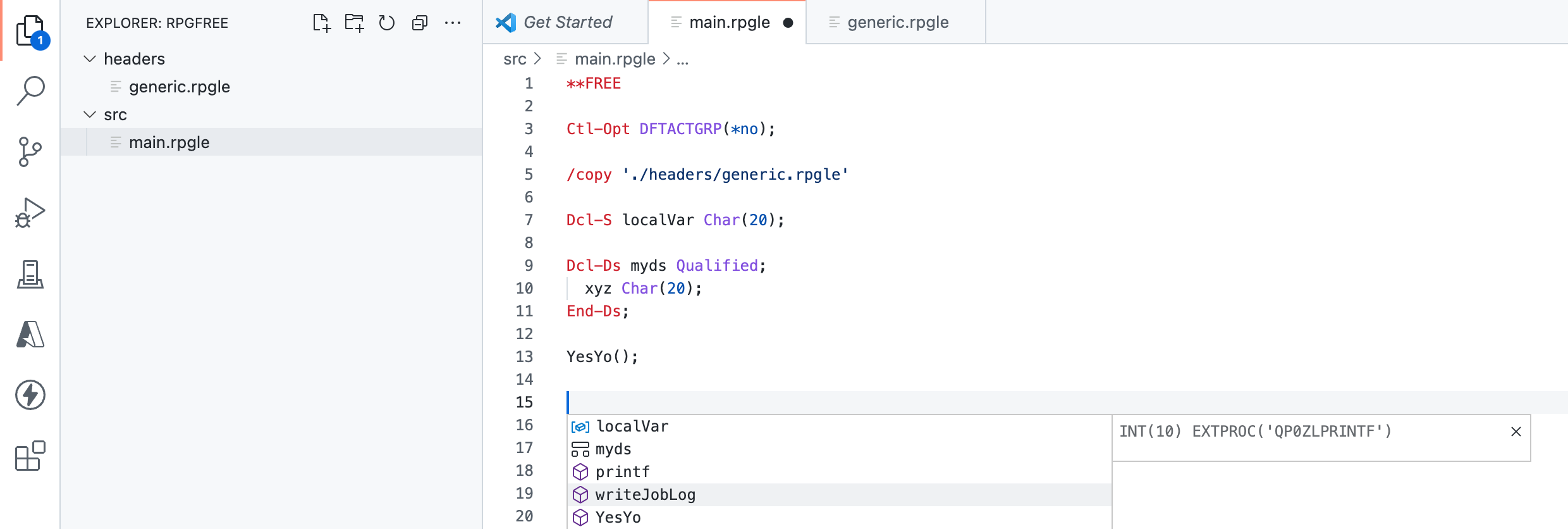 Support for code in local workspace · Issue #20 · codefori/vscode-rpgle · GitHub