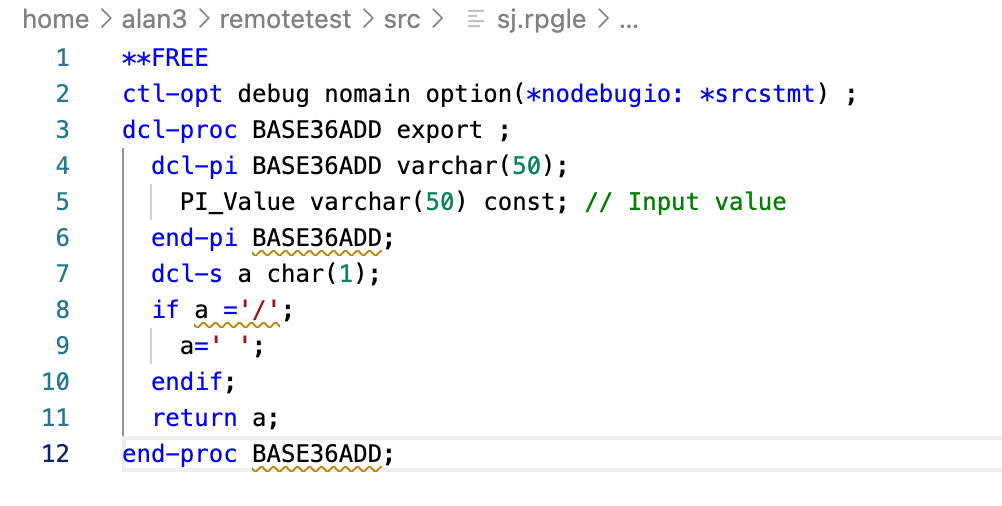 Name On End Procend Pi · Issue 27 · Codeforivscode Rpgle · Github 
