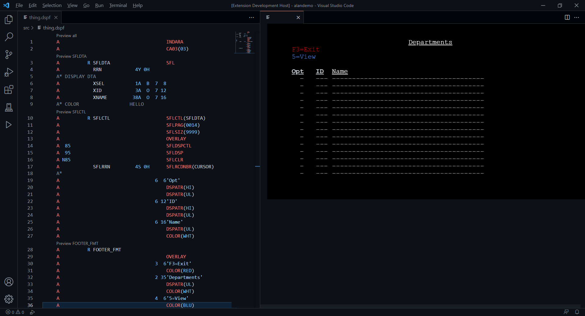 Display File Viewer · Issue 250 · Codefori Vscode Ibmi · Github