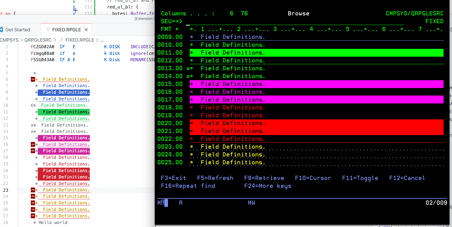 Show Line Colors Like Seu Does · Issue 552 · Codefori Vscode Ibmi · Github