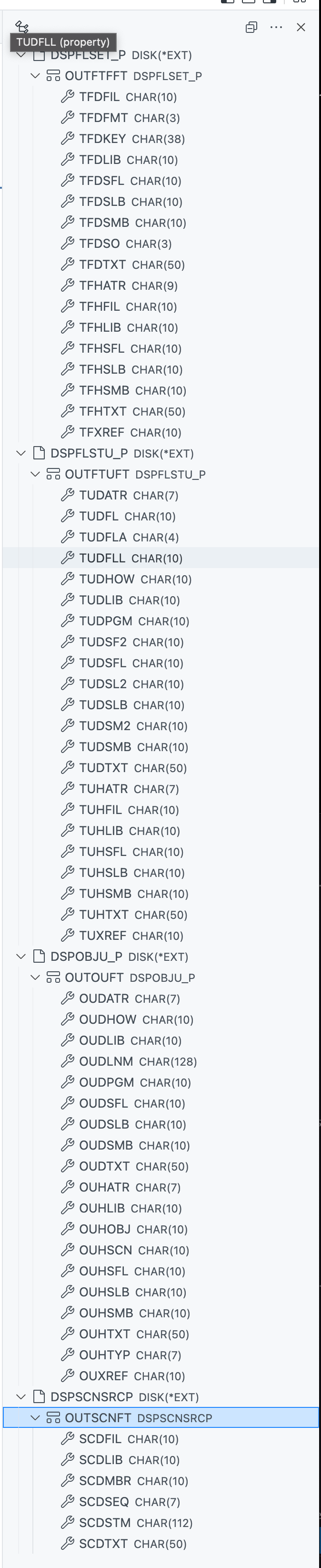 File record format names duplicated in outline · Issue #99 · codefori/vscode-rpgle · GitHub