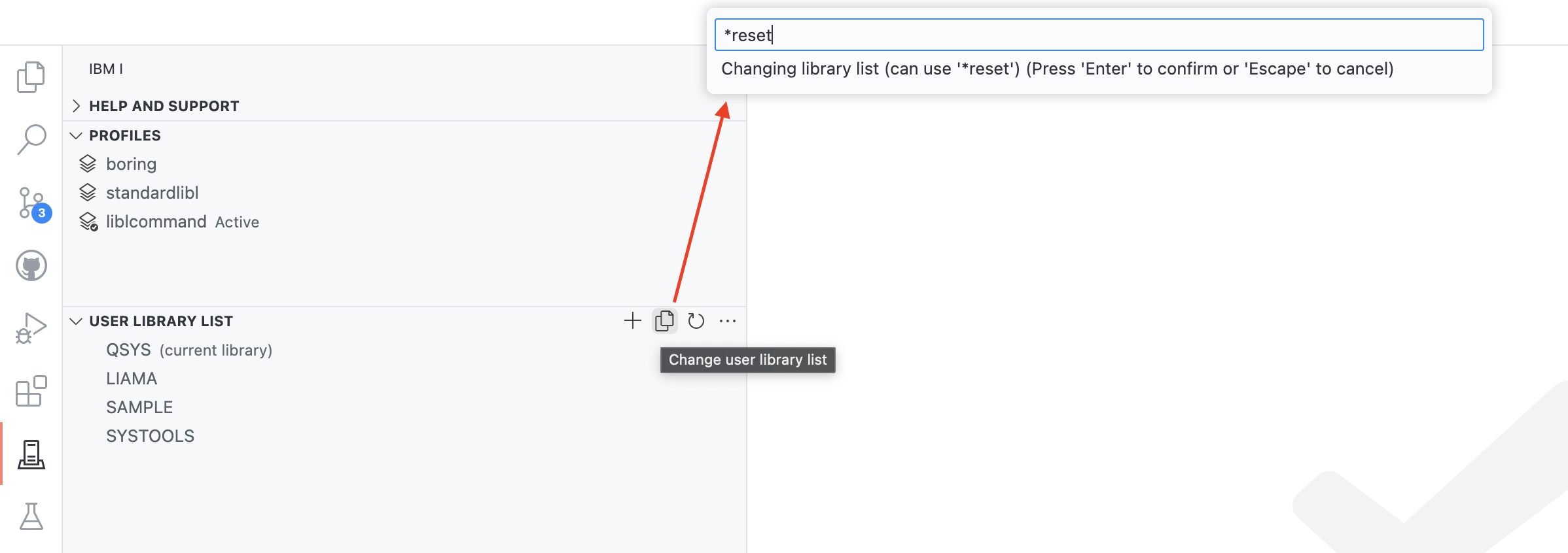 Initial Command To Set Environment Ie Library List By Profile · Issue 1098 · Codeforivscode 