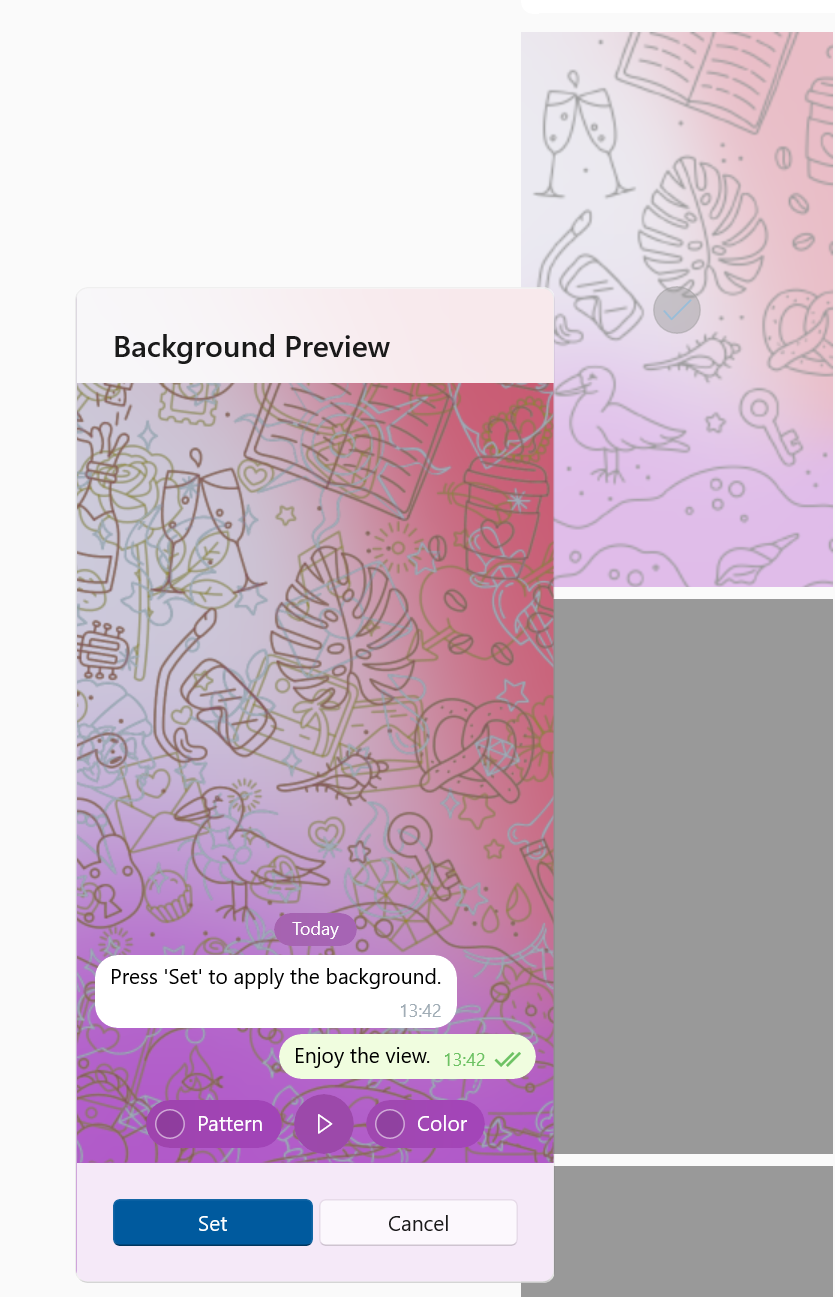Multiple chat background patterns are displayed at time · Issue #2473 ...