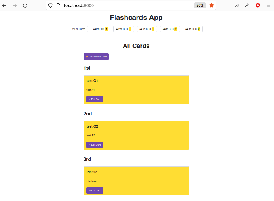 GitHub - mohammadteeti/FlashCardApp: A web application which implements a Flash Card Game