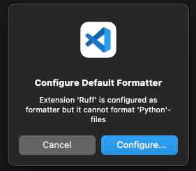 Ruff not detected as formatter · Issue #112 · astral-sh/ruff-vscode ...