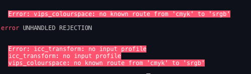 Error: vips_colourspace: no known route from 'cmyk' to 'srgb' · Issue #9980 · gatsbyjs/gatsby ...